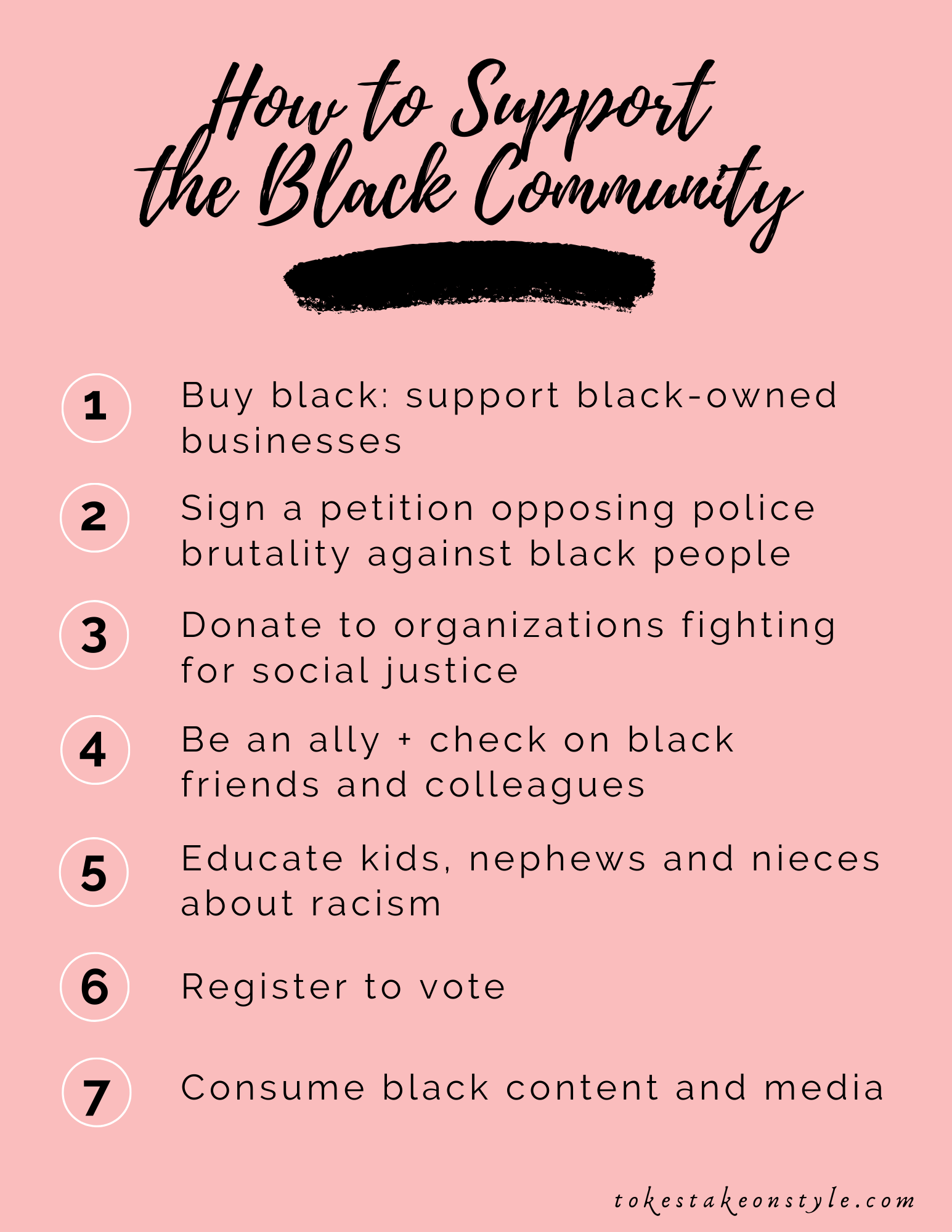 How to support the Black Community • Tokes' Take on Style